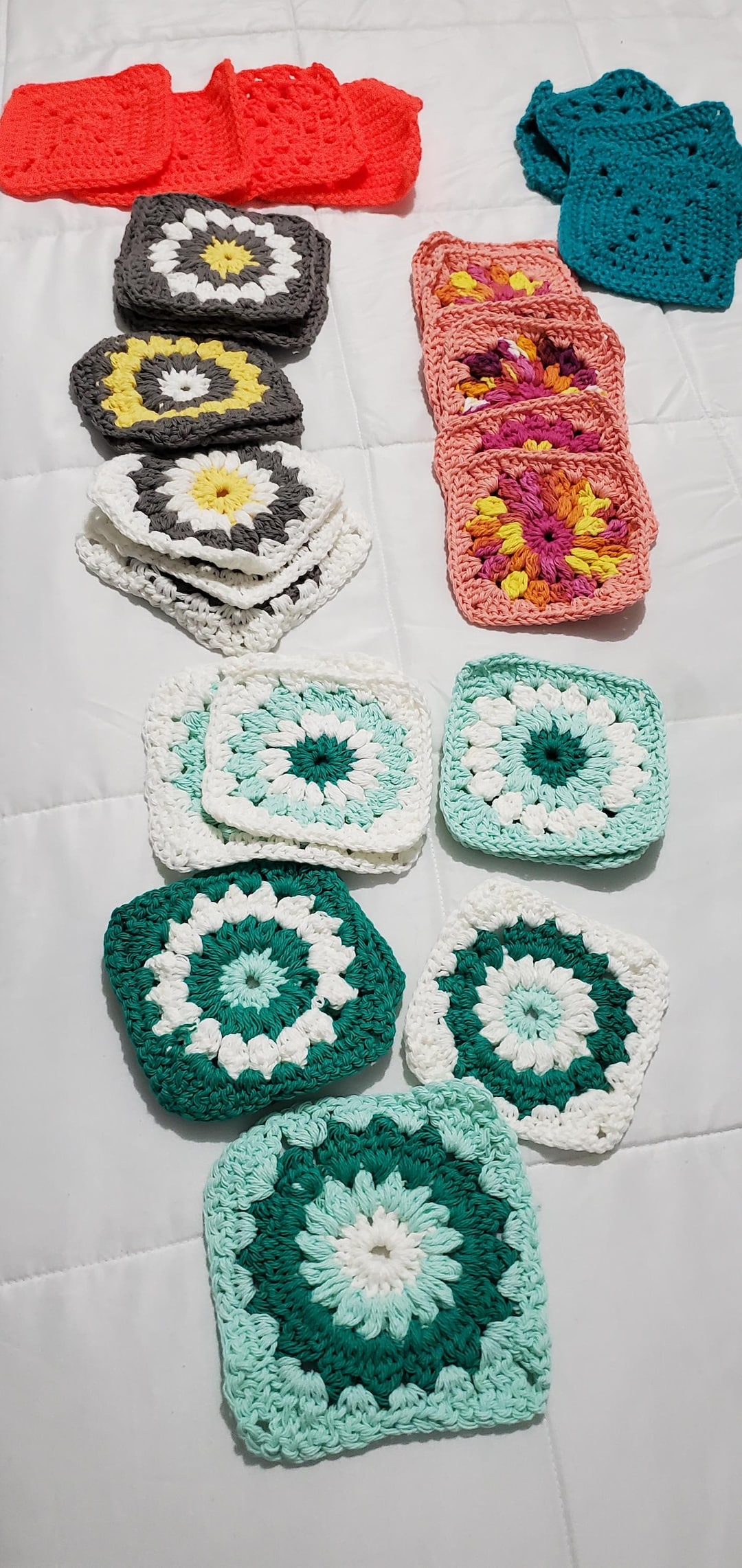 30 Assorted Granny Squares - Etsy
