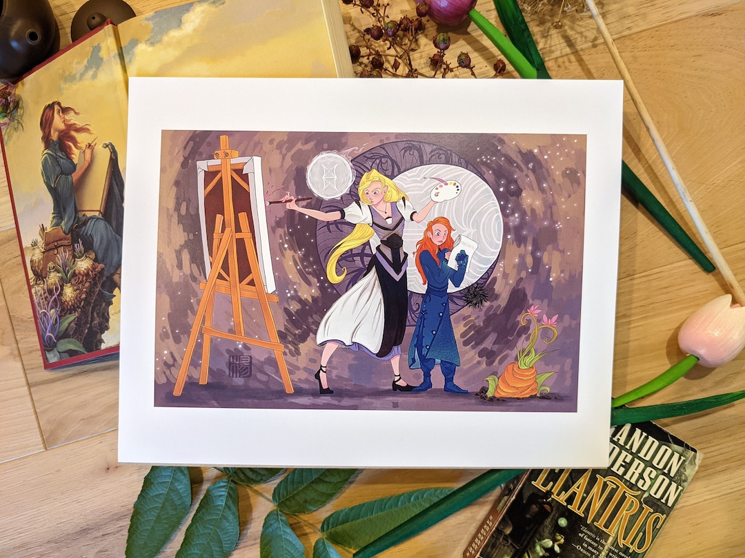 Shallan and Sarene Painting Together Print - Etsy