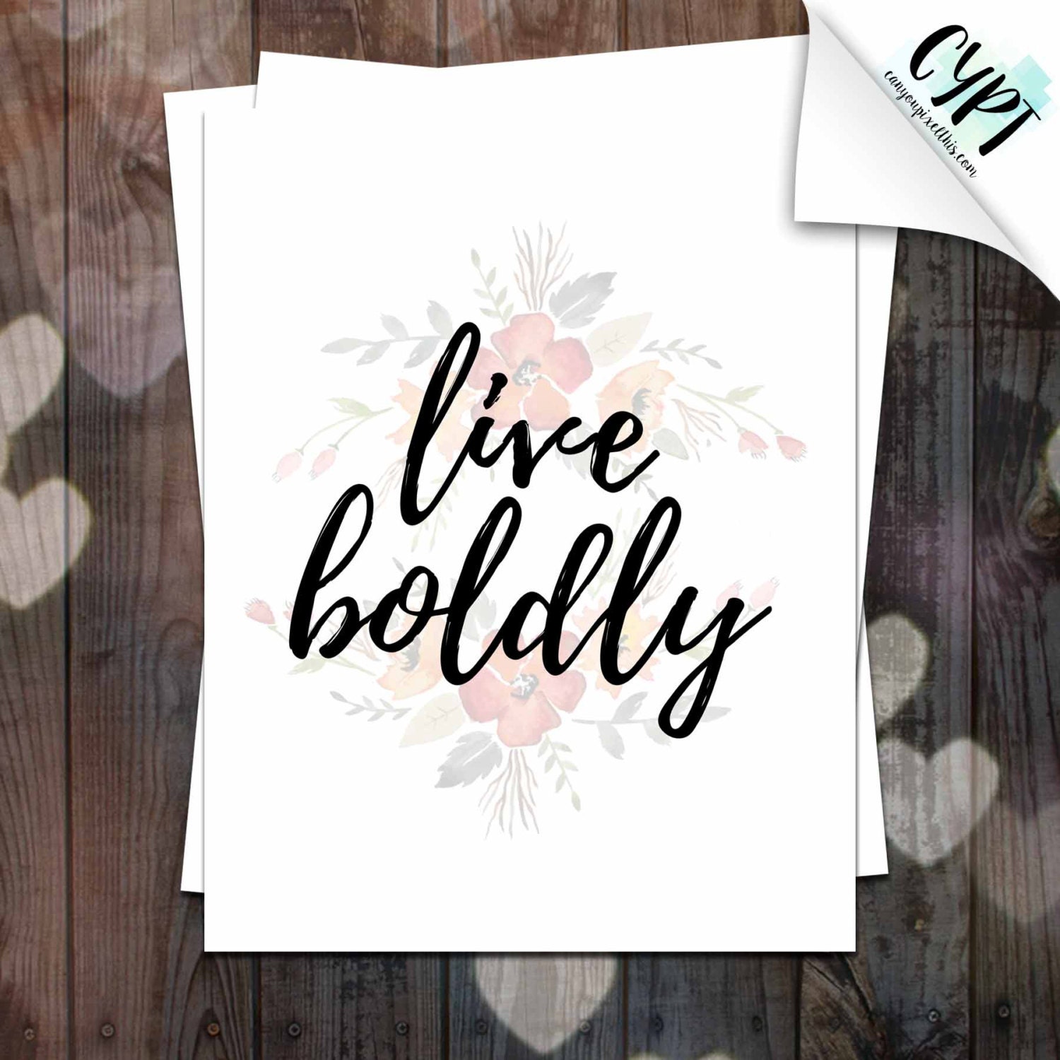 Live Boldly Printable - Etsy