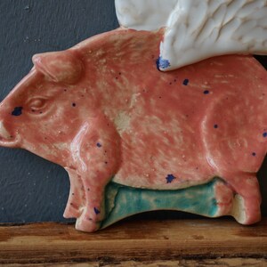 Flying Piglet Angel / Ceramic Sign Pigs Can Fly / Pig With - Etsy