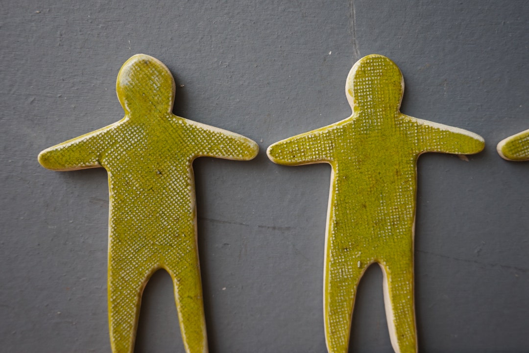 Ceramic Human Mosaic Tile: Green Glaze, Indoor/outdoor Decor - Etsy