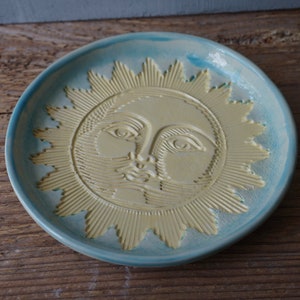 Antique Sun Ceramic Dish - Etsy