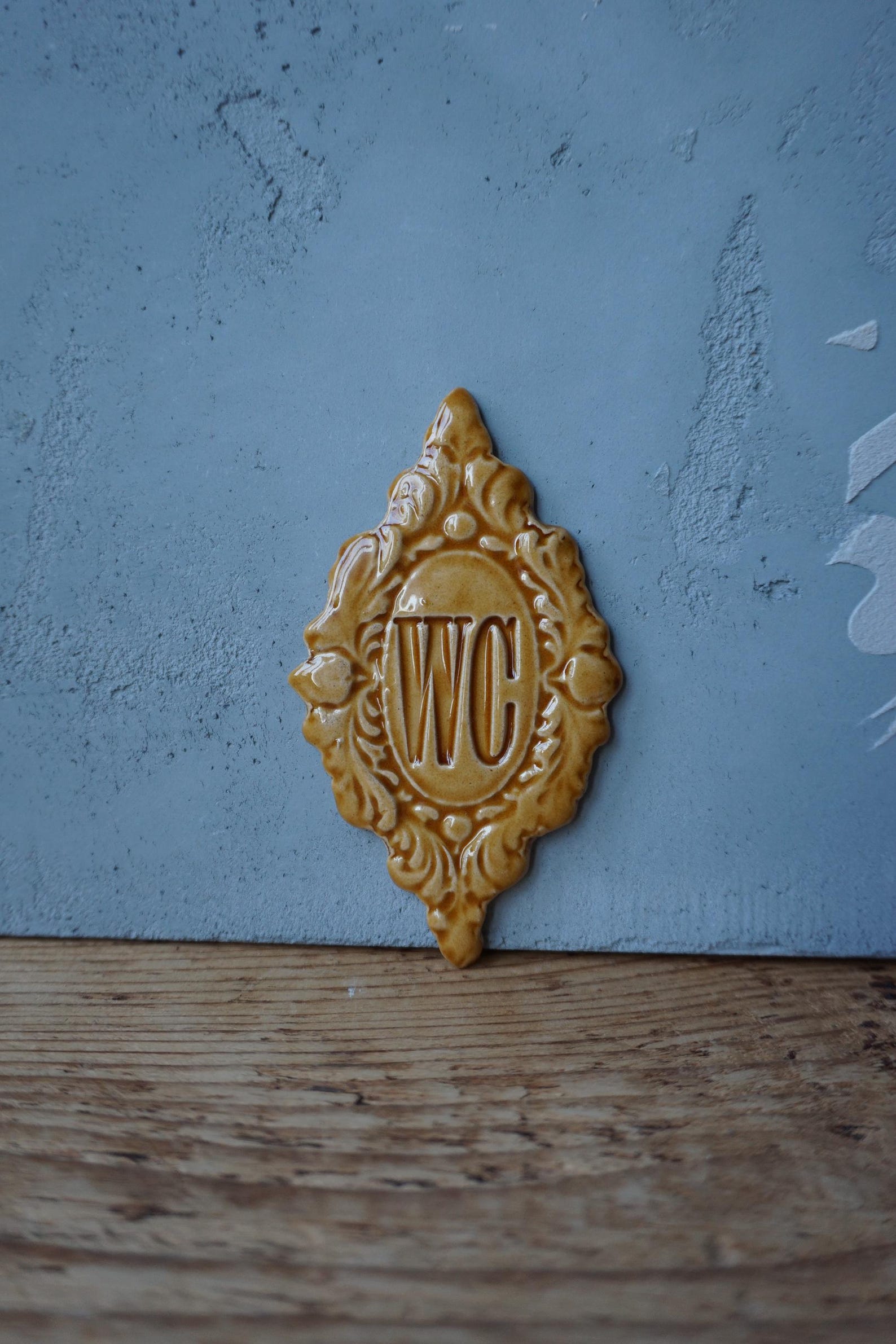 Handmade Ceramic WC Door Sign: Vintage Style Bathroom Decor - Etsy