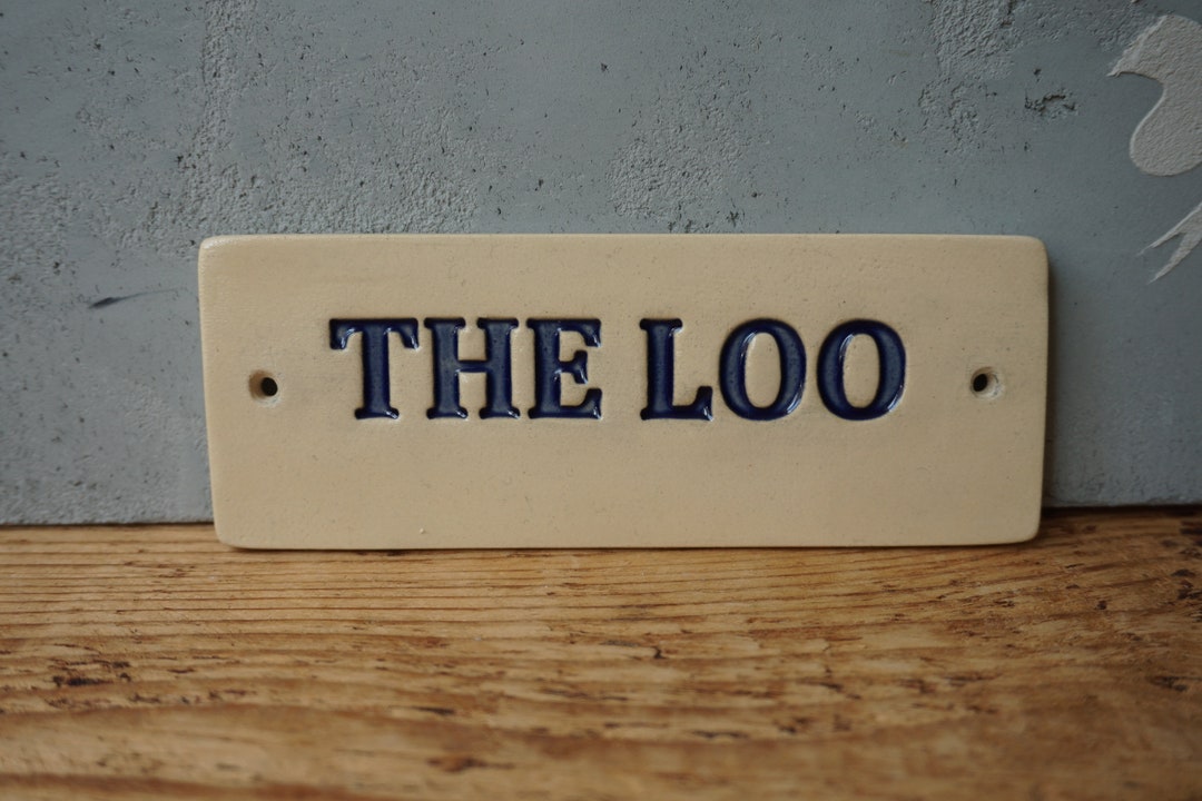 THE LOO Sign / Ceramic Sign / Door or Wall Sign - Etsy