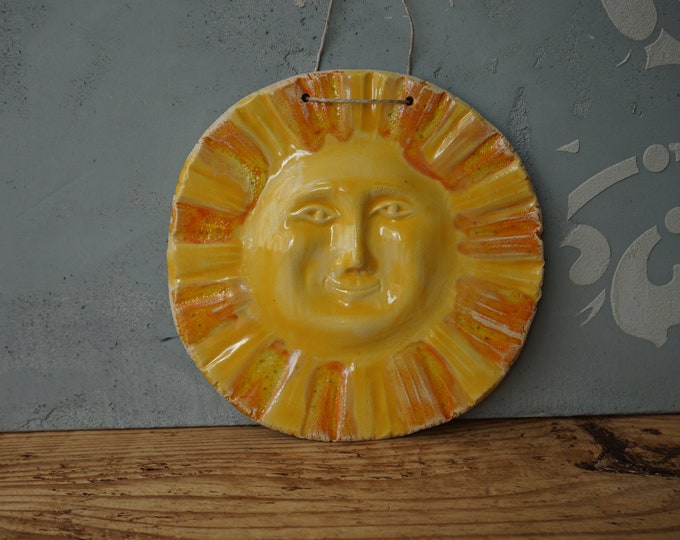 Vintage Sun Ceramic Wall Decor / Wall Hanging / Outdoor Art - Etsy