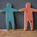 Ceramic Human TILE PAIR / Mosaic Tiles / Funny Ornaments / Thankyou ...