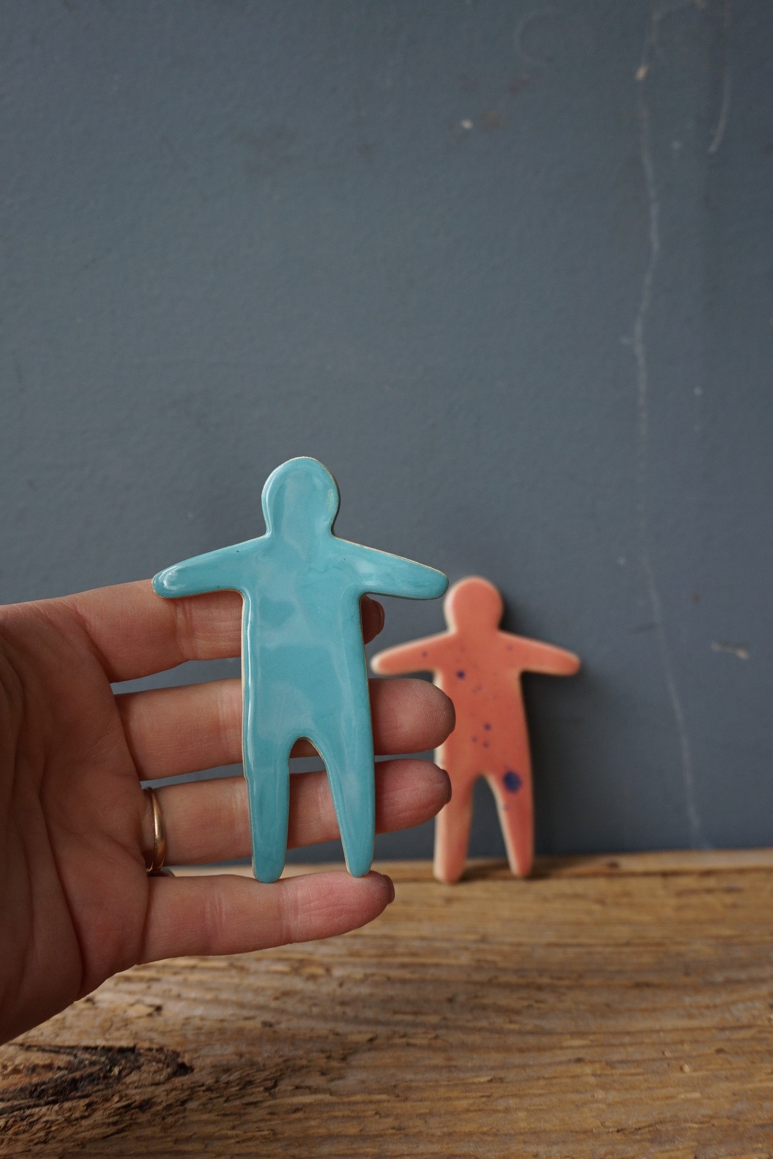 Ceramic Human TILE PAIR / Mosaic Tiles / Funny Ornaments / Thankyou ...