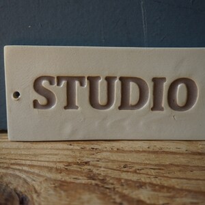 STUDIO Sign / Ceramic Sign / Door or Wall Sign - Etsy