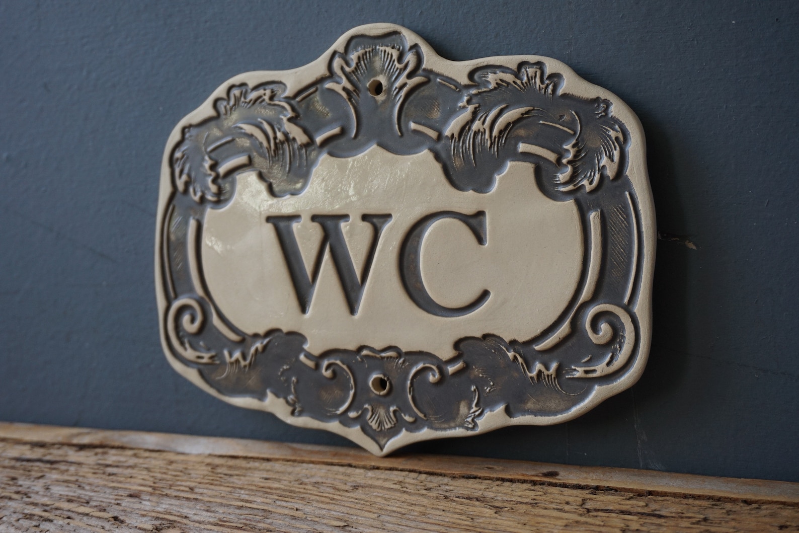 WC Sign / Home Decor / WC Door Decor / Bathroom Sign / Vintage - Etsy