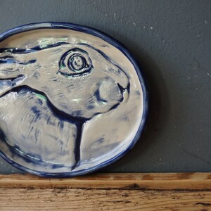 Ceramic RABBIT Plate / Decorative Hare Dish / Ceramic Plate / Vintage ...