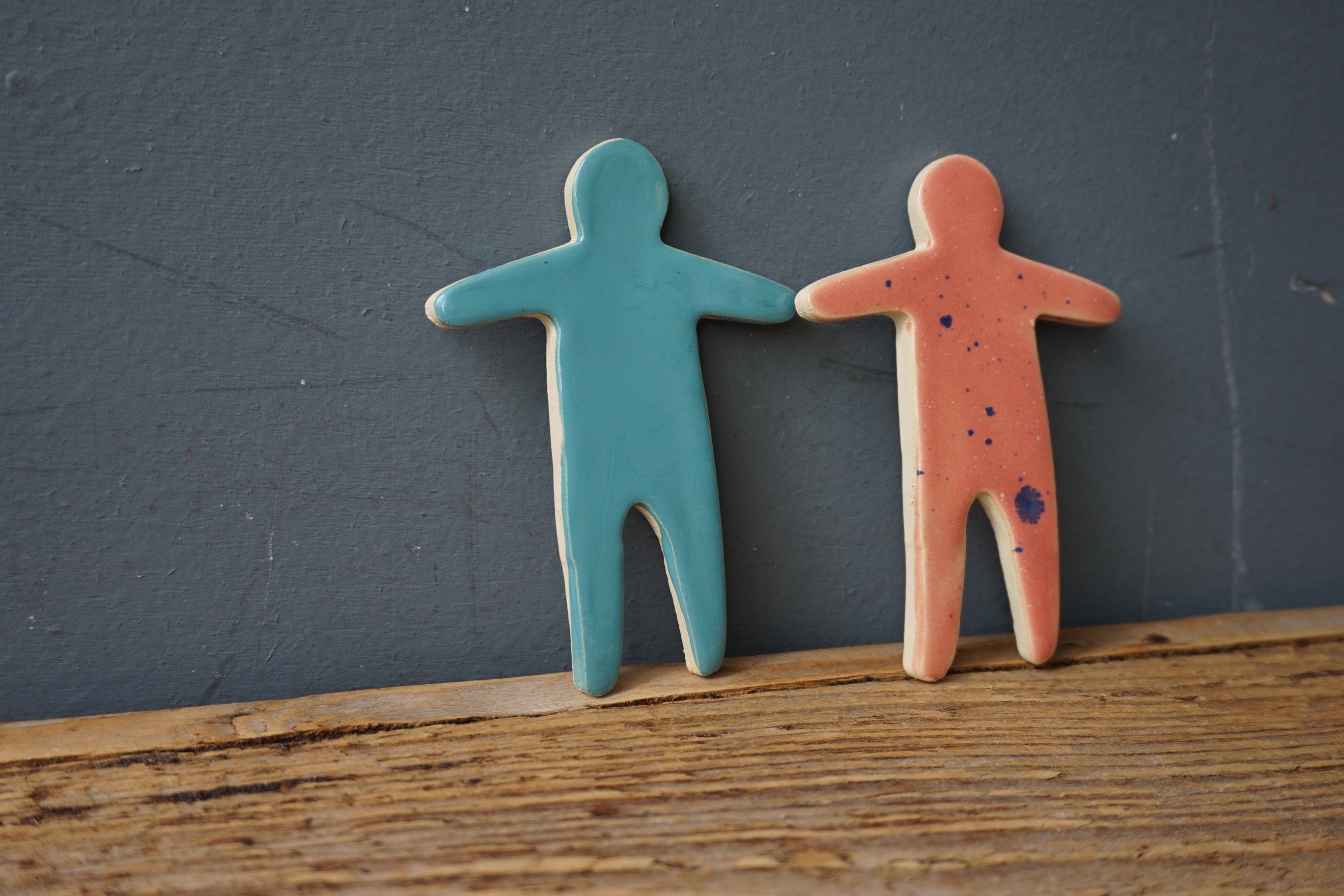 Ceramic Human TILE PAIR / Mosaic tiles / Funny Ornaments / | Etsy