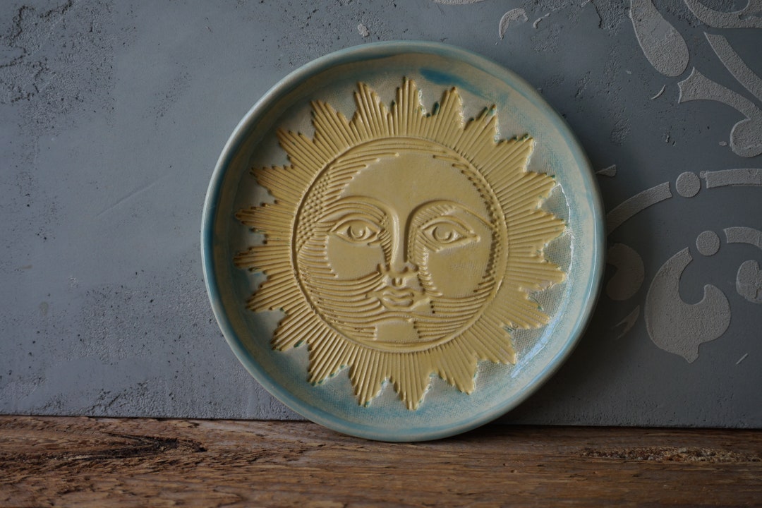 Antique Sun Ceramic Dish - Etsy