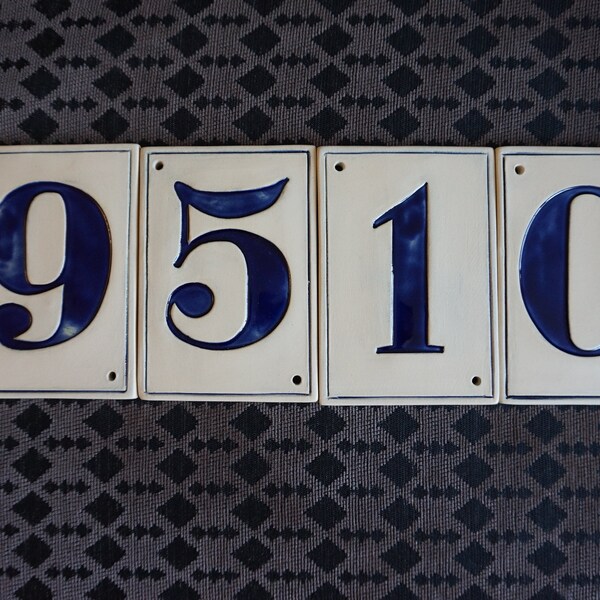 Ceramic House Number Plaque - Etsy