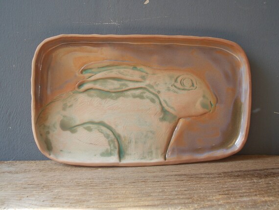 Ceramic RABBIT Plate / Decorative Hare Dish / Ceramic Plate / | Etsy