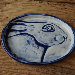 Ceramic RABBIT Plate / Decorative Hare Dish / Ceramic Plate / Vintage ...