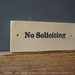 NO SOLICITING Sign / Ceramic Sign / Door or Wall Sign - Etsy