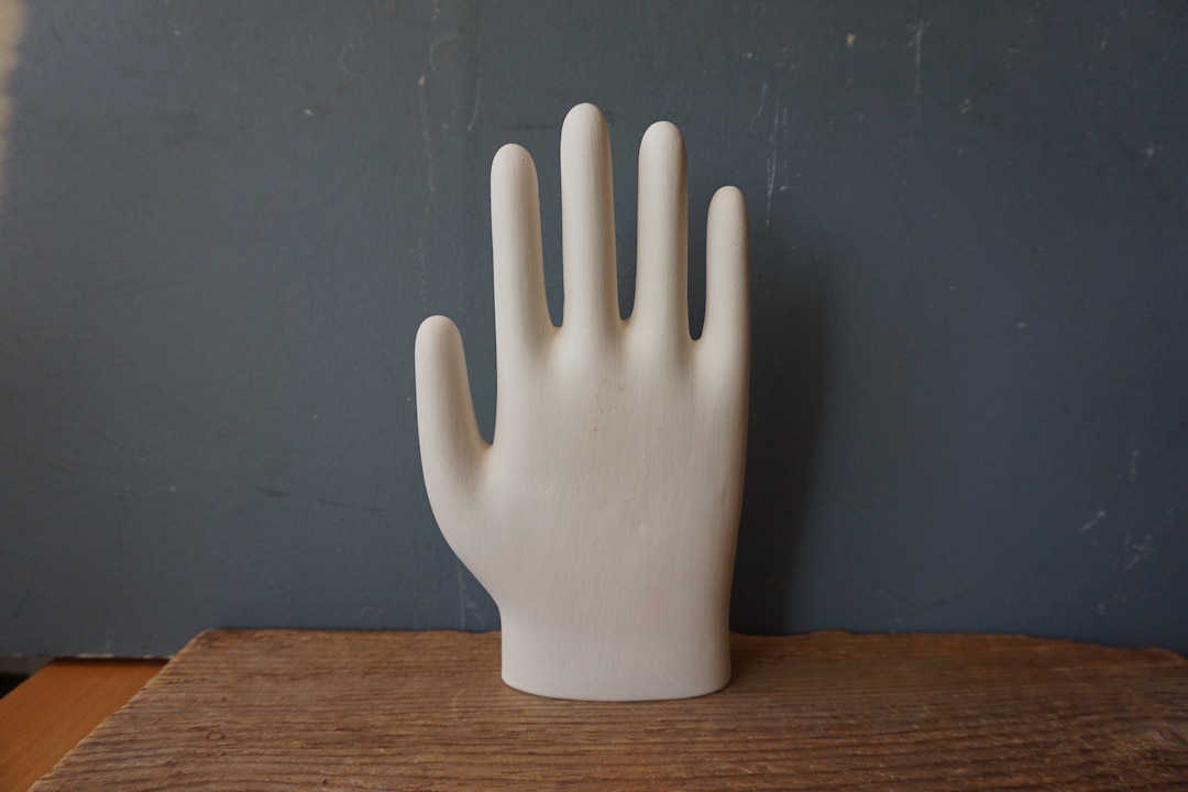 Glove Mold Hand / Ceramic Hand / Pottery Hand / White Home Decor / Art ...
