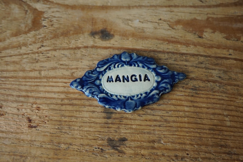 Ceramic MANGIA Door Sign - CUCINA Decor - Etsy