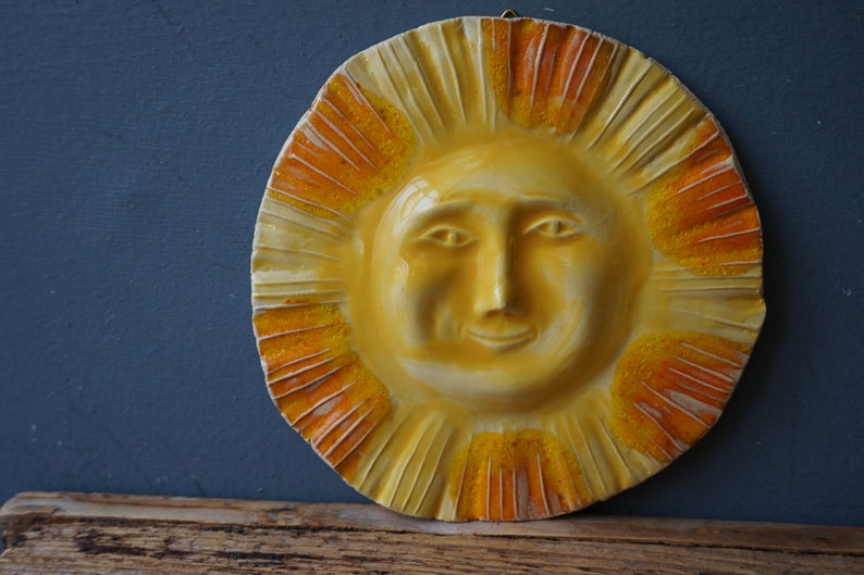 Vintage Sun Ceramic Wall Decor / Wall Hanging / Outdoor Art - Etsy