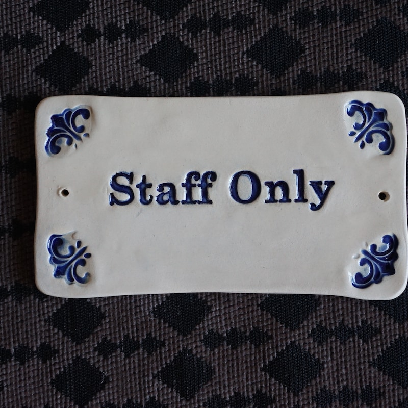 Staff Only Sign - Etsy UK