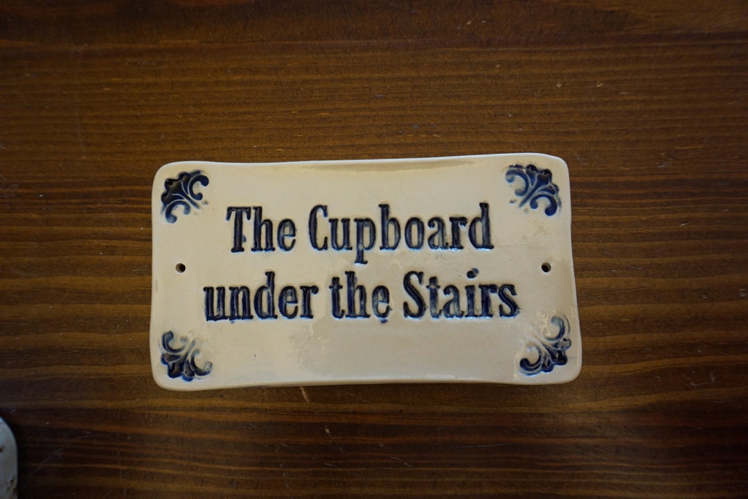 Ceramic Sign / the Cupboard Under the Stairs / Door or Wall Sign - Etsy