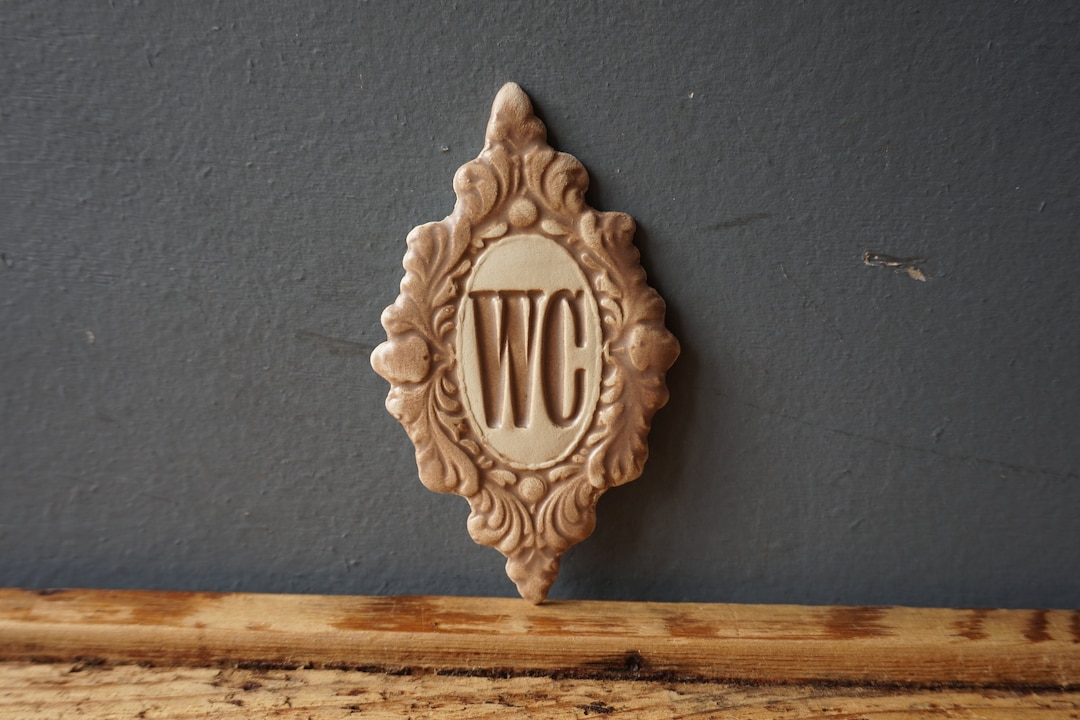 WC Sign / Home Decor / Door Decor / Bathroom Sign / Vintage Decor ...