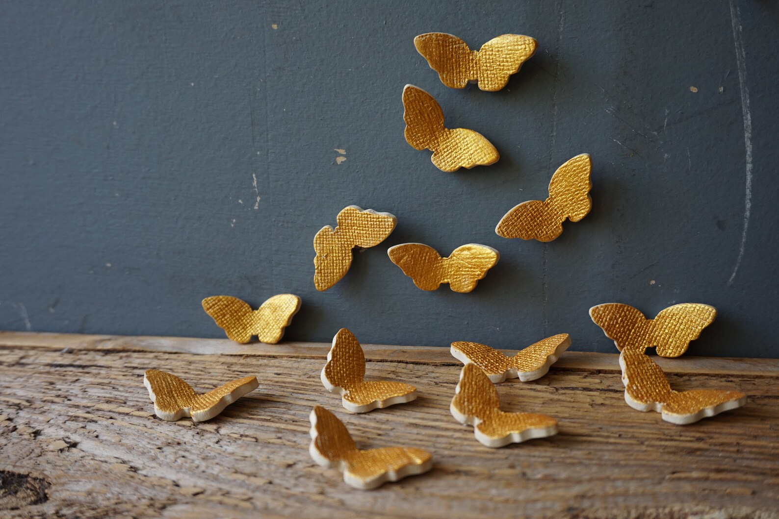 Wall Art Ceramic BUTTERFLIES / Gilded Nursery Decor / Bedroom - Etsy
