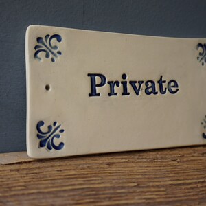 PRIVATE Sign / Ceramic Sign / Door or Wall Sign - Etsy
