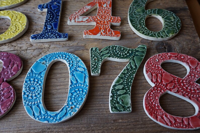 Ceramic House Numbers / Home Decor / Door Number / Door Decor | Etsy