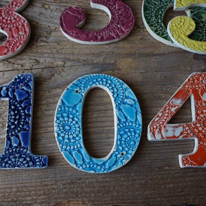 Ceramic House Numbers / Home Decor / Door Number / Door Decor / Vintage ...