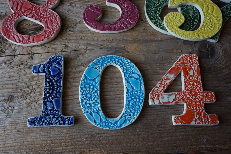 Ceramic House Numbers / Home Decor / Door Number / Door Decor - Etsy