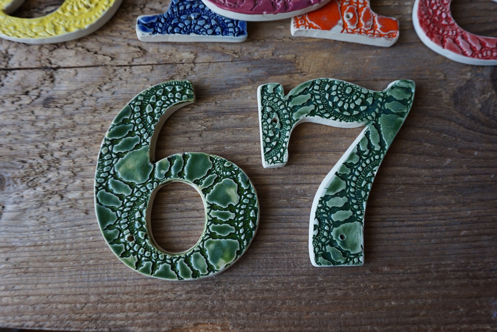 Ceramic House Numbers / Home Decor / Door Number / Door Decor - Etsy