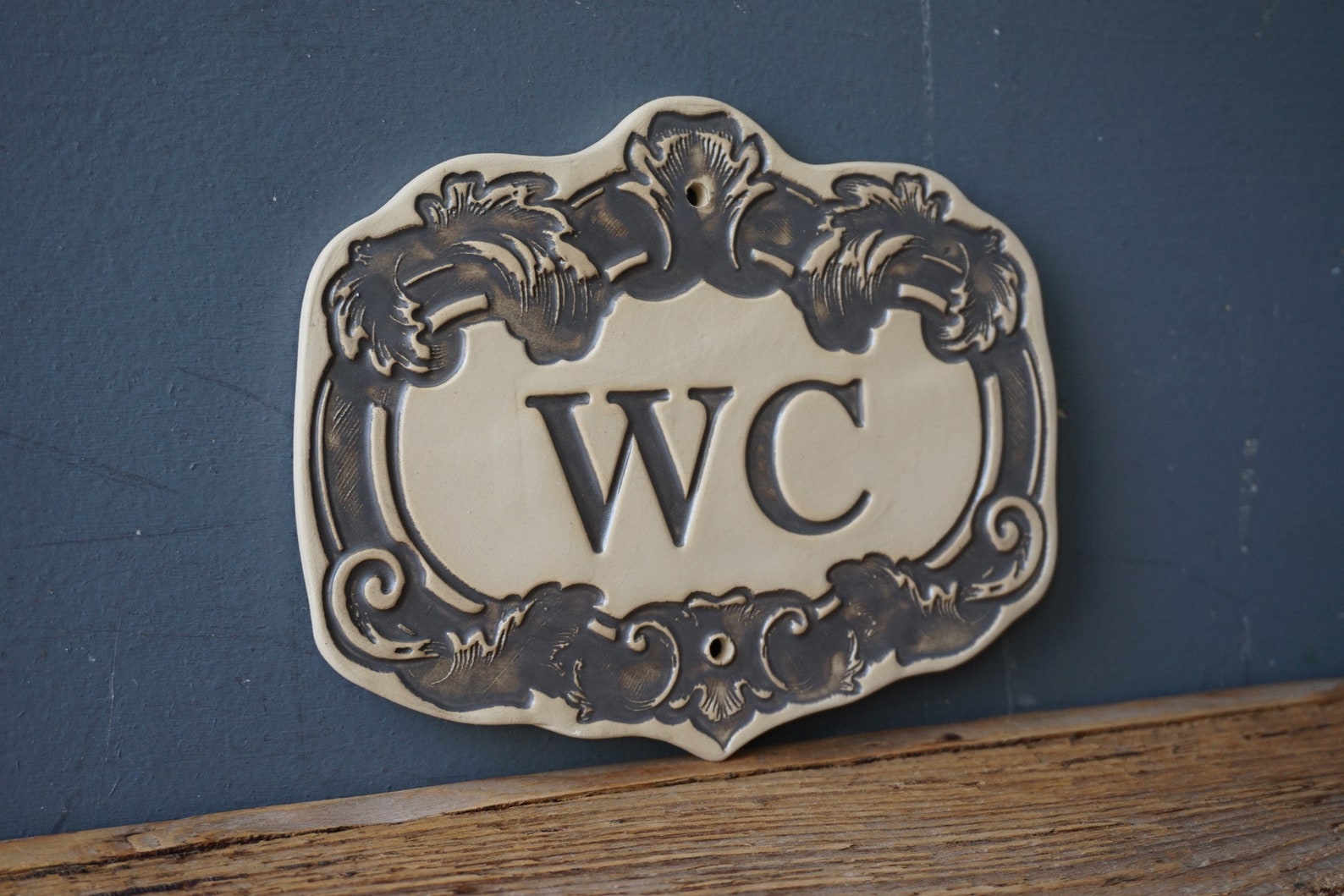 WC Sign / Home Decor / WC Door Decor / Bathroom Sign / Vintage - Etsy