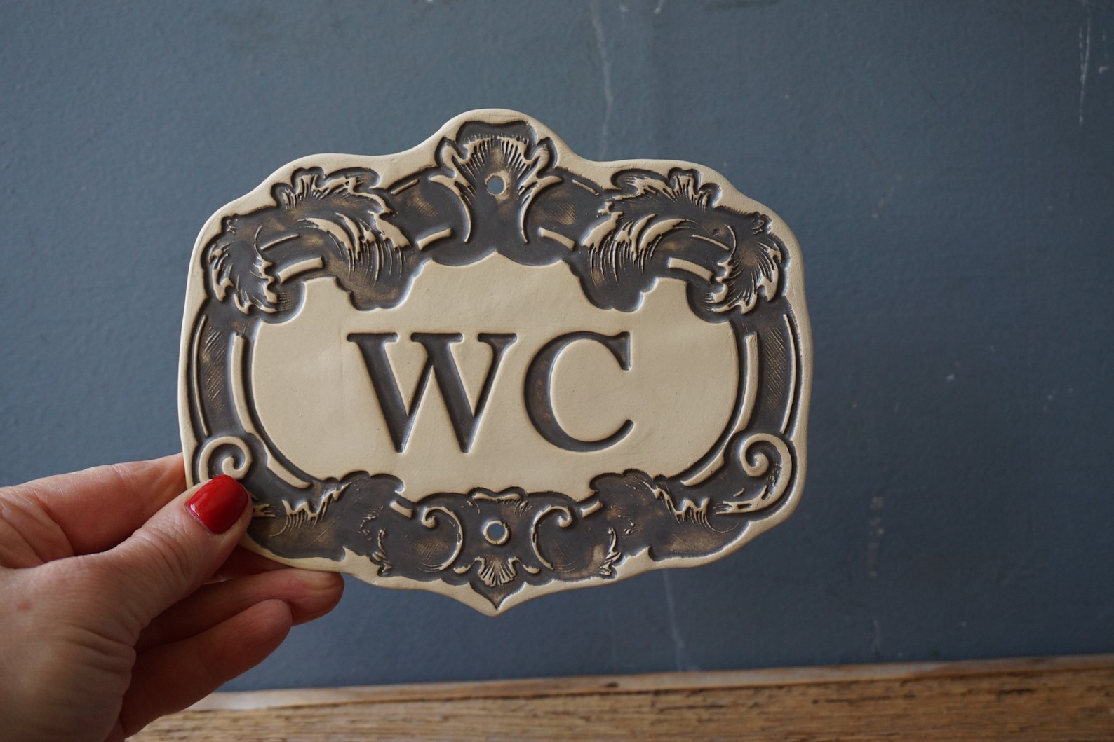 WC Sign / Home Decor / WC Door Decor / Bathroom Sign / Vintage - Etsy