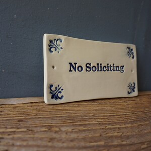NO SOLICITING Sign / Ceramic Sign / Door or Wall Sign - Etsy