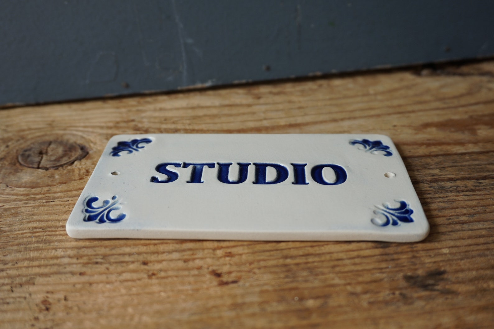 STUDIO Sign / Ceramic Door Sign - Etsy