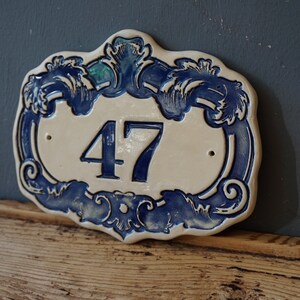 Custom House Number / Ceramic Door Sign / Vintage Door Plaque - Etsy