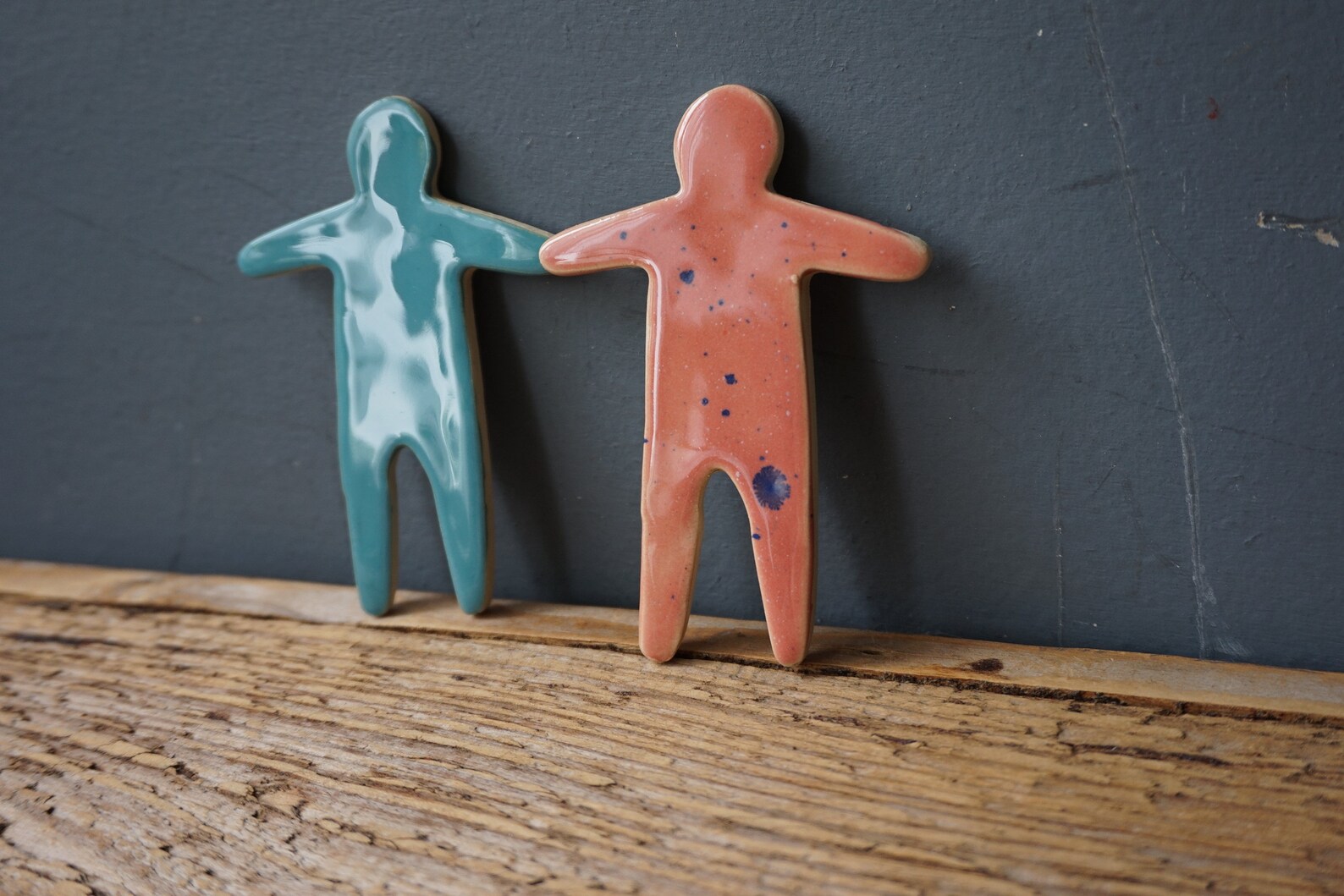 Ceramic Human TILE PAIR / Mosaic Tiles / Funny Ornaments / Thankyou ...