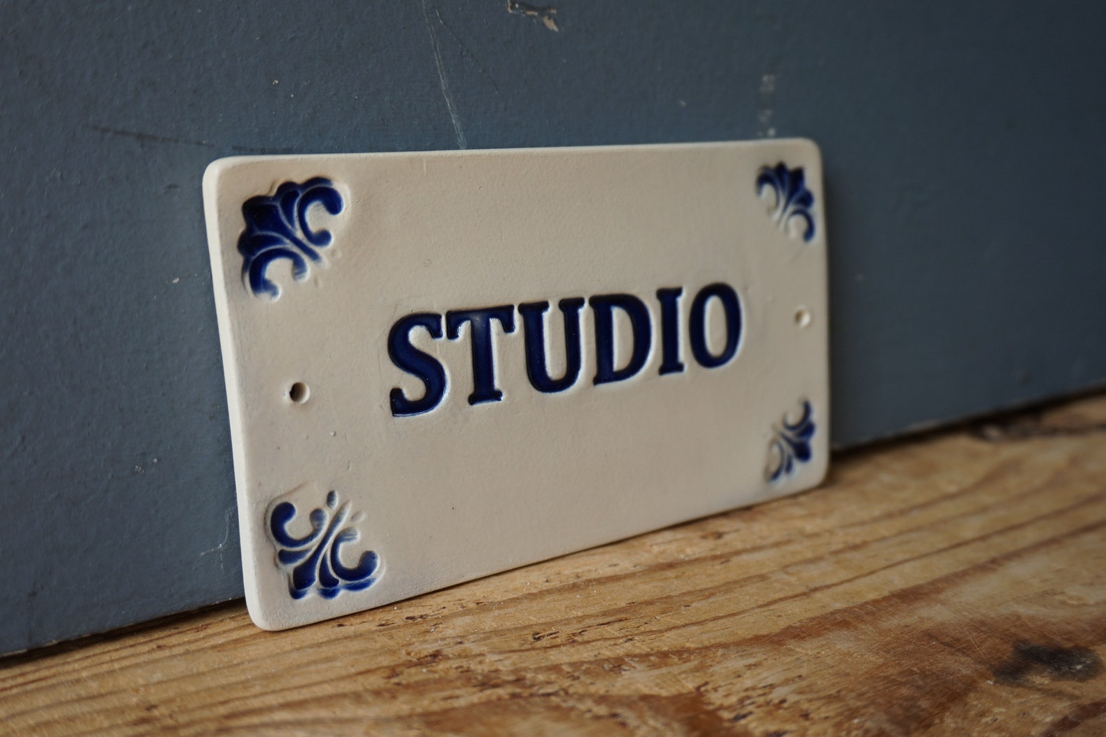 STUDIO Sign / Ceramic Door Sign - Etsy