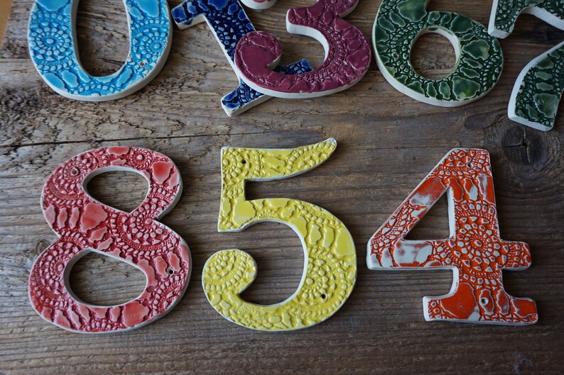 Ceramic House Numbers / Home Decor / Door Number / Door Decor | Etsy