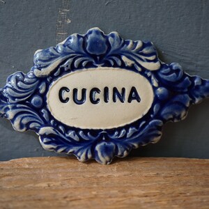 KITCHEN Sign / Home Decor / CUCINA Door Sign / Vintage Decor / Door ...