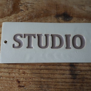 STUDIO Sign / Ceramic Sign / Door or Wall Sign - Etsy
