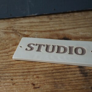 STUDIO Sign / Ceramic Sign / Door or Wall Sign - Etsy