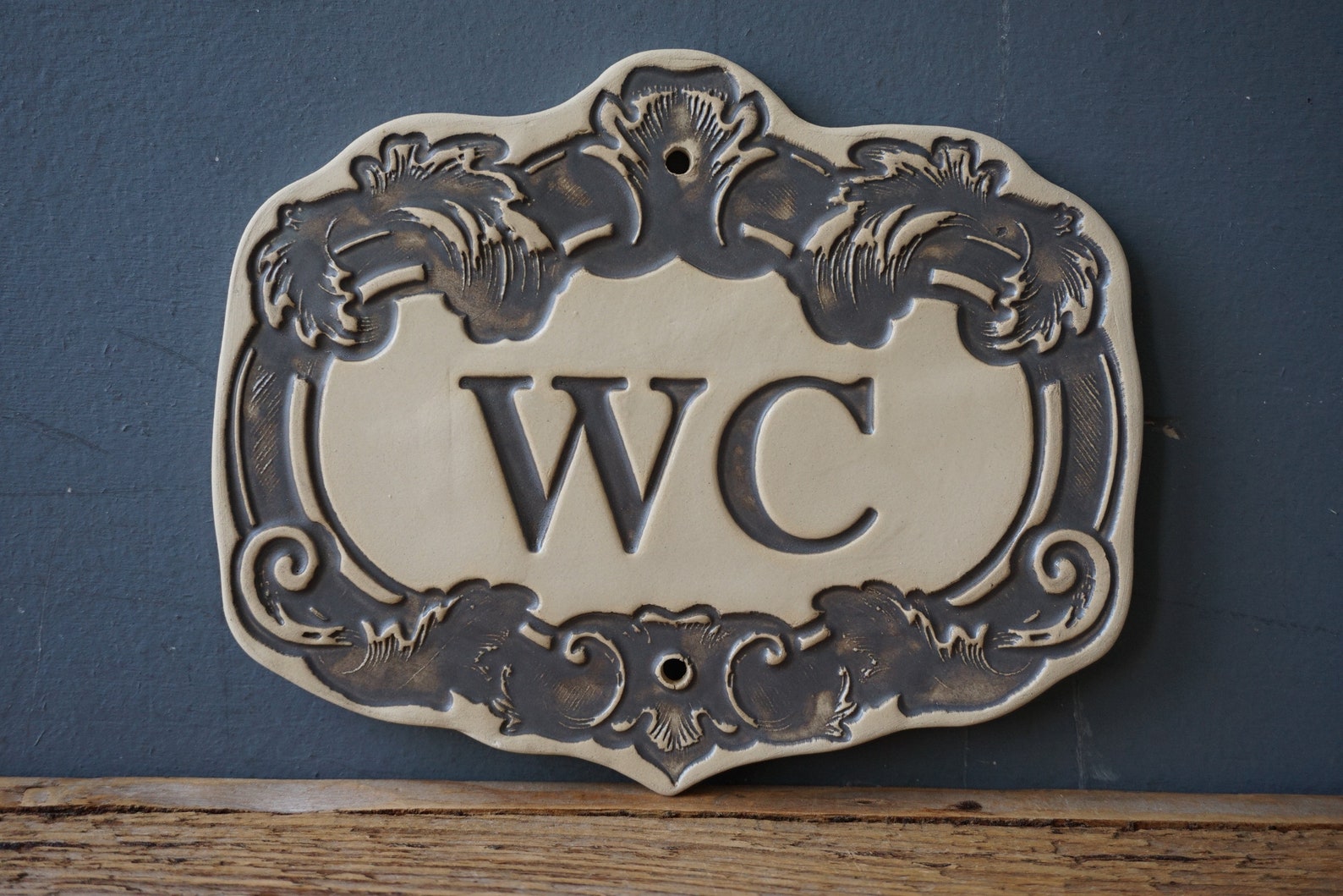 WC Sign / Home Decor / WC Door Decor / Bathroom Sign / Vintage - Etsy