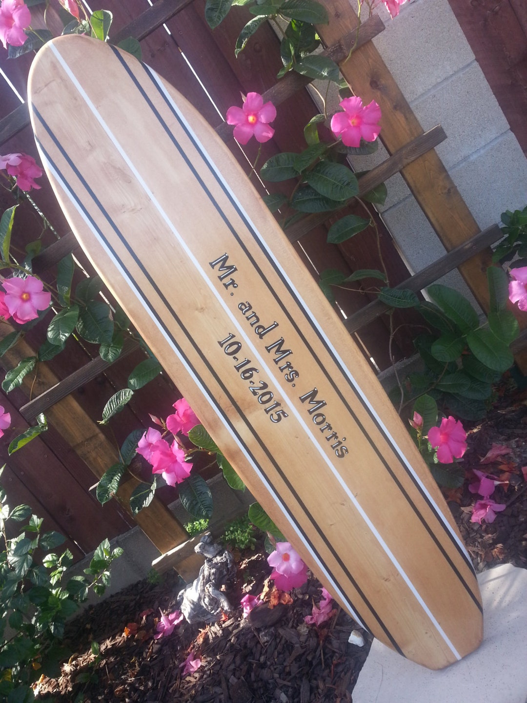 Wedding SURFBOARD Guestbook Anniversary Gift Personlized Guest Book ...