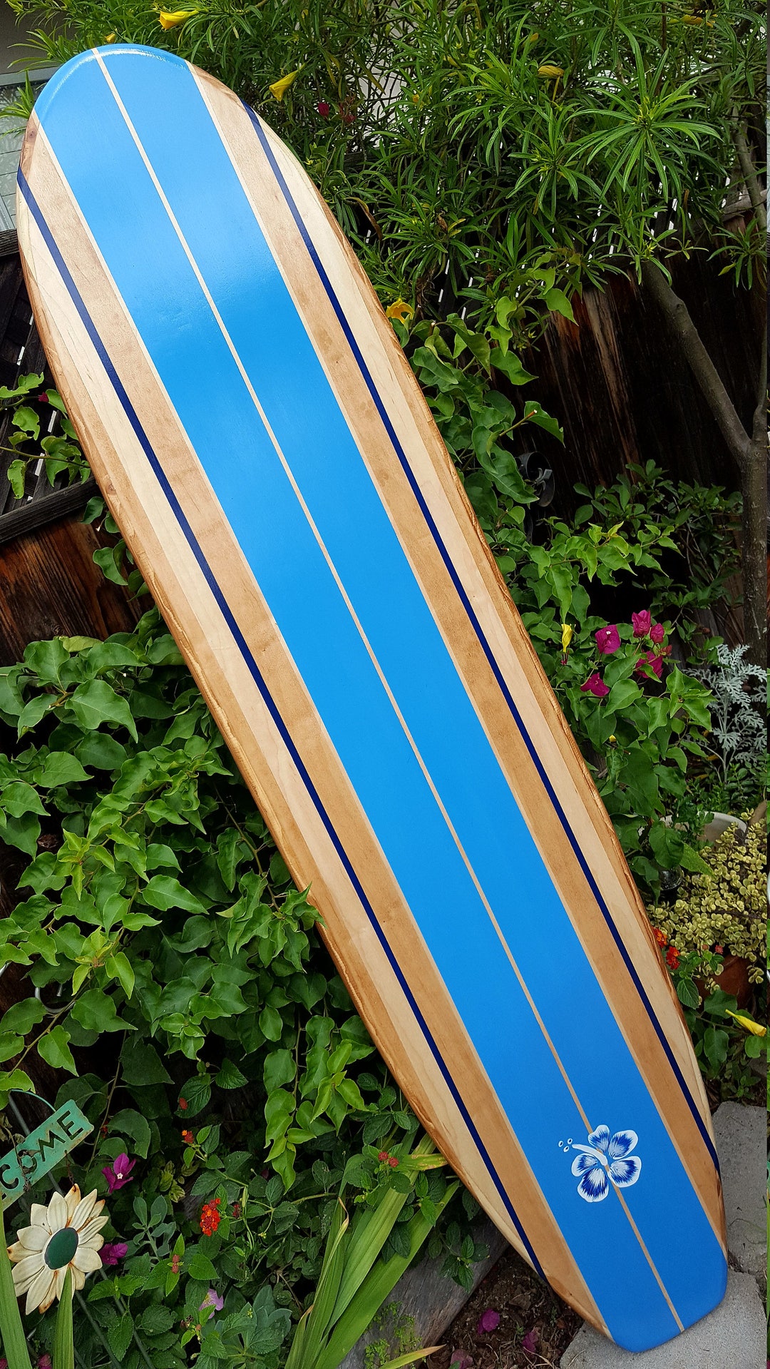 Classic 8C SURFBOARD WALL ART Hawaiian Surf Beach Hibiscus Decor ...