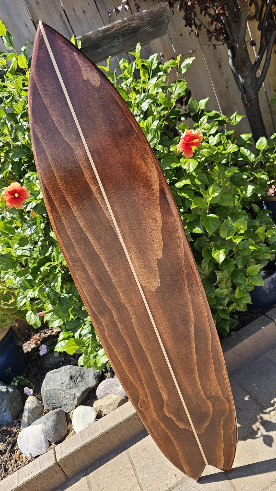 Small Surfboard Wall Art Beach House Decoration Surf Beach Decor Wooden ...