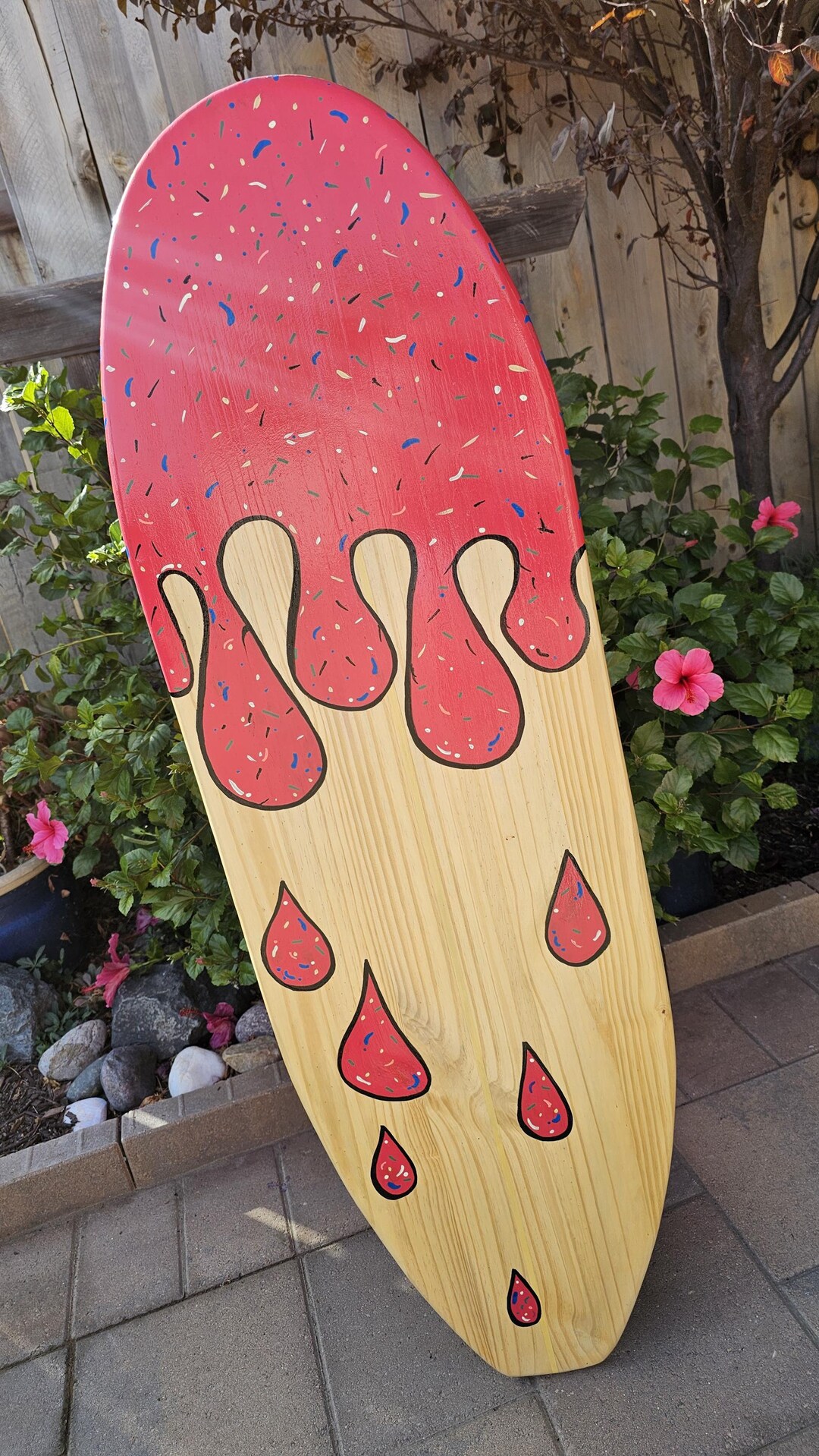 Ice Cream Surfboard Wall Art | Donut Decor | Decorative Beach Surf ...