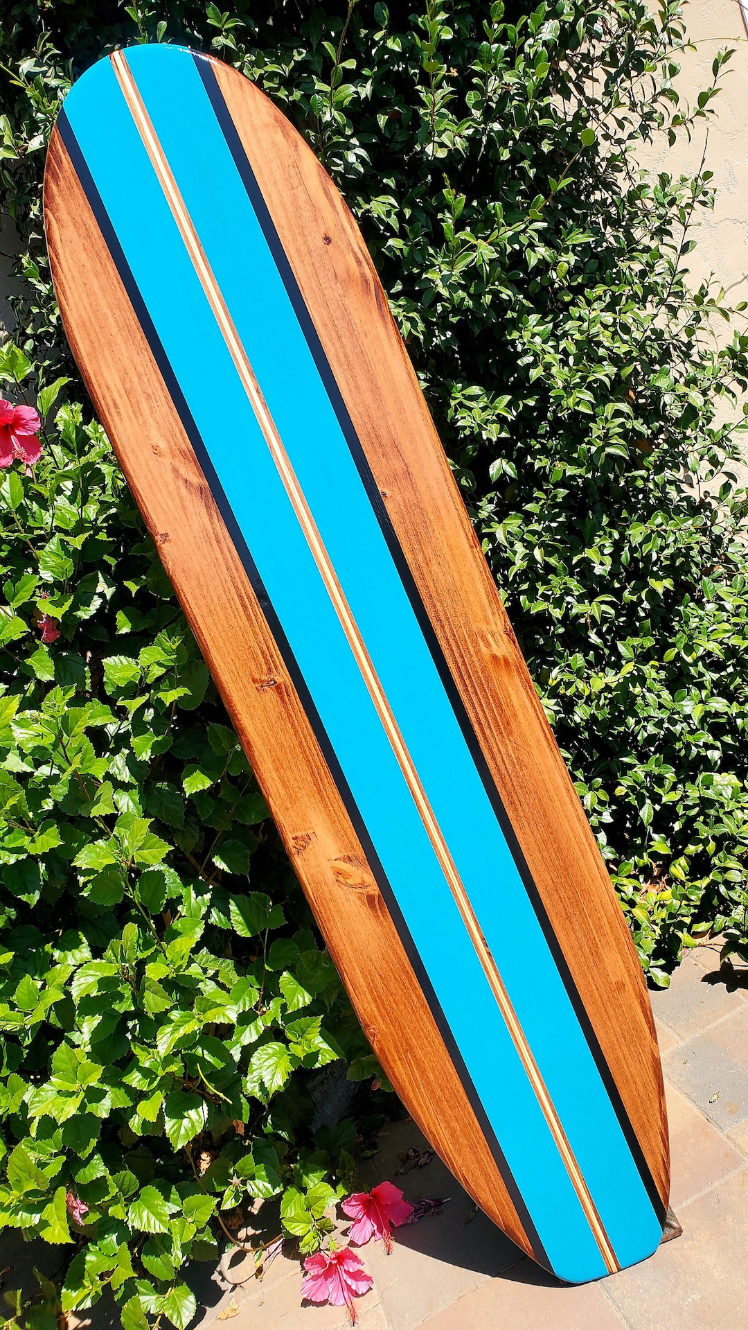 SURFBOARD Wall Art Surf Decor Beach House Decoration Hibiscus Decor ...