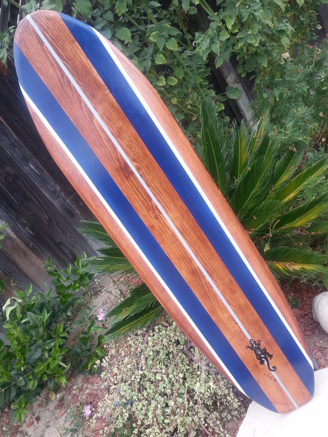 Gecko Surfboard Wall Decor | Hawaiian Surf Beach Longboard Tiki Lizard ...